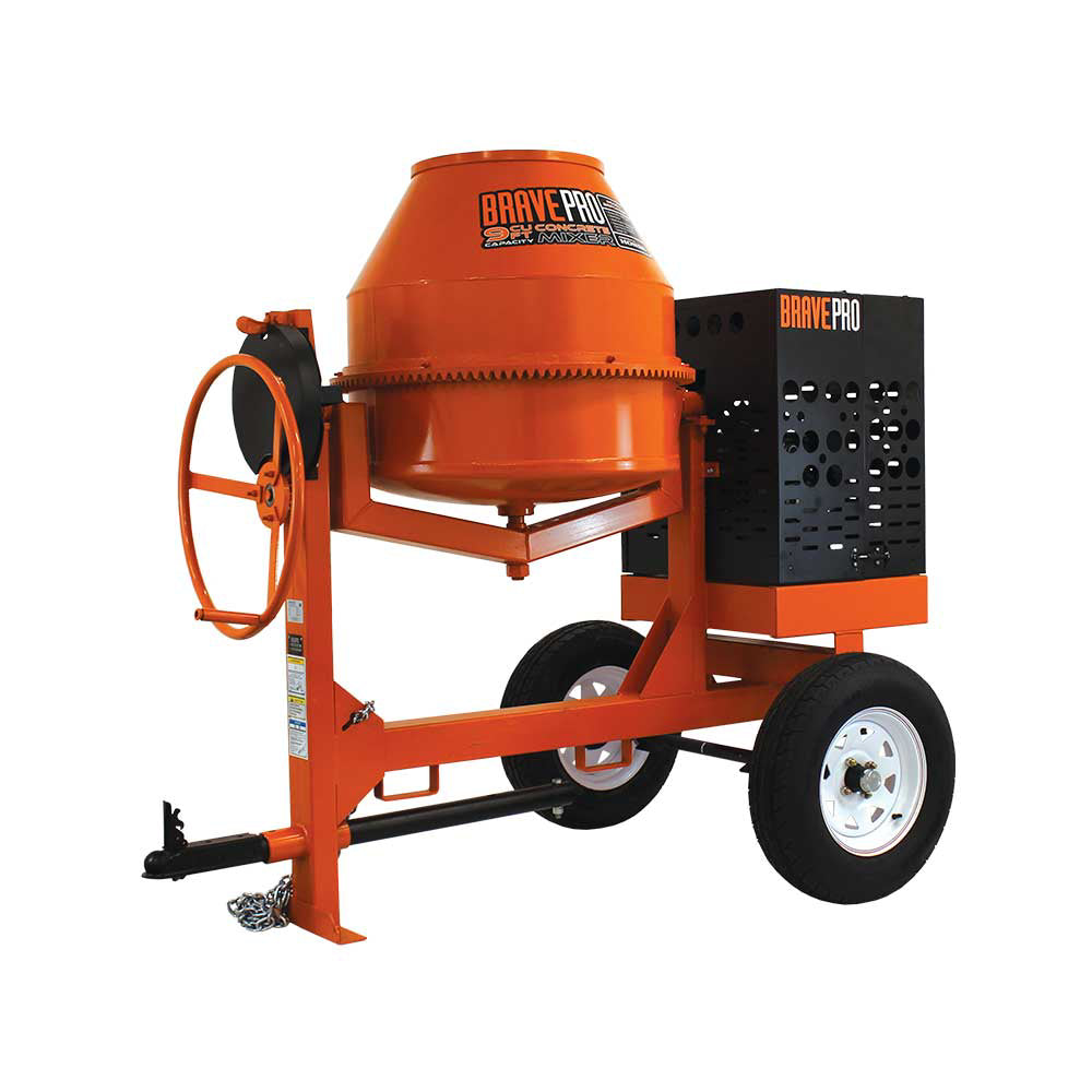 Brave | BRPCM109H, 9 Cu. Ft. Concrete Mixer, Steel Drum, Honda GX270 ...