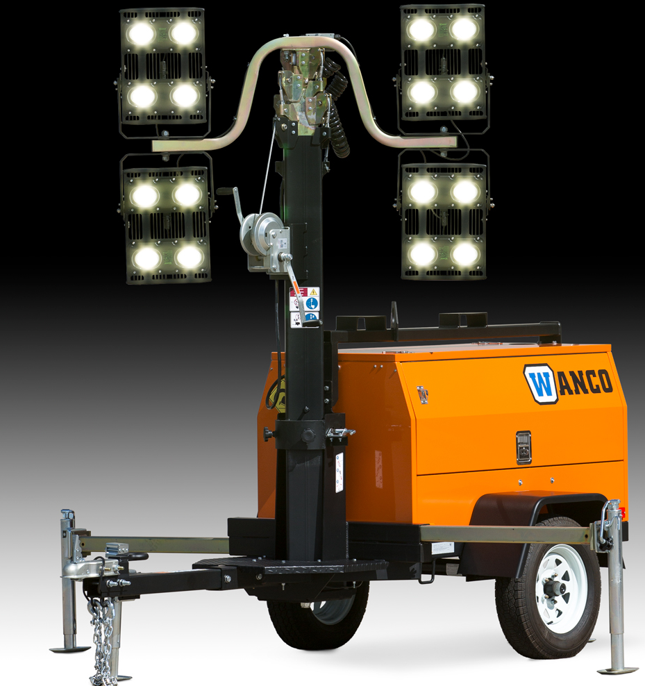 Wanco WLT-4MK8KVL 8kW Vertical-Mast Diesel Light Tower w/Kubota – HTS ...