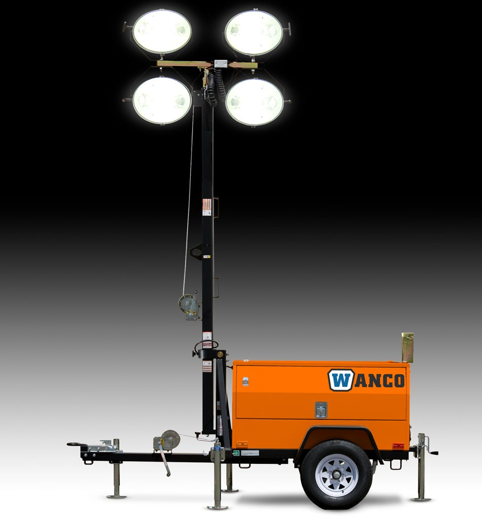 Wanco | WLT-4MM6K, 6kW Standard Diesel Laydown Light Tower w/Mitsubish ...